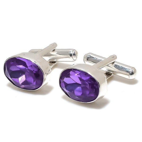 Amethyst Cufflinks - Etsy