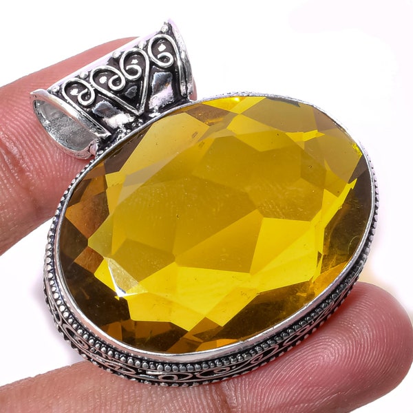 Citrine Pendant - Etsy