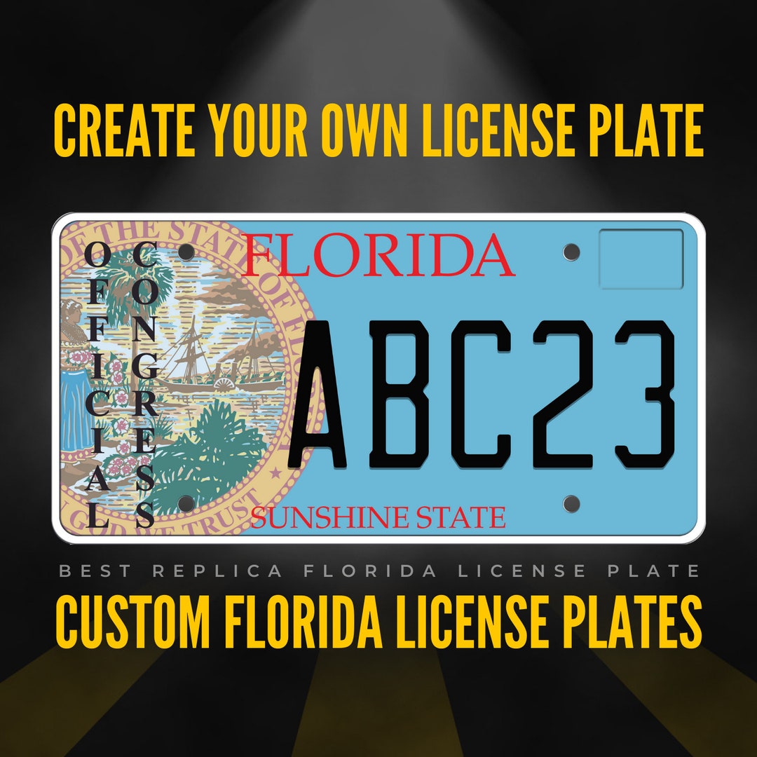 Custom Florida License Plate / Official Congress Florida License Plate ...
