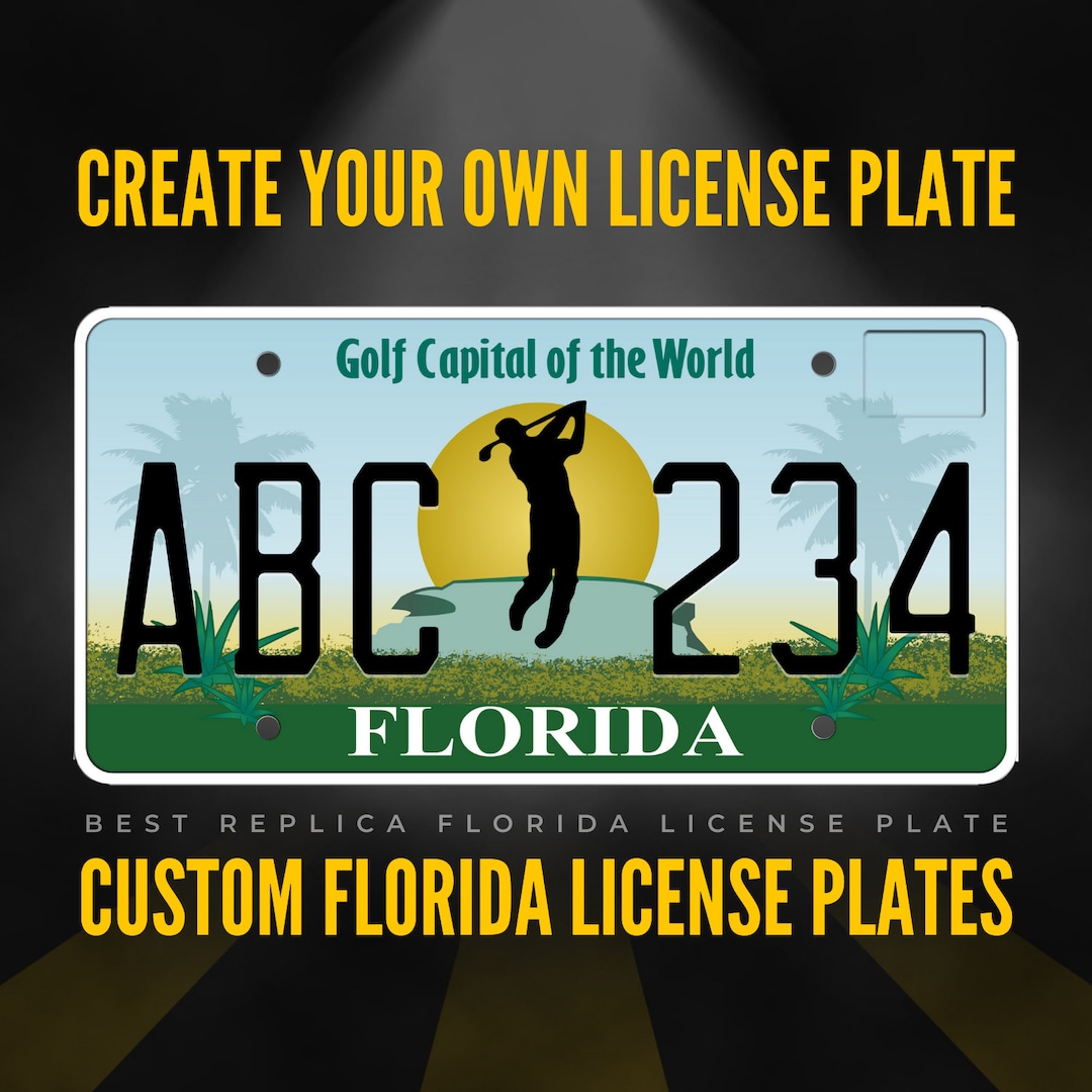 Custom Florida License Plate / Florida Golf Capital of the World ...