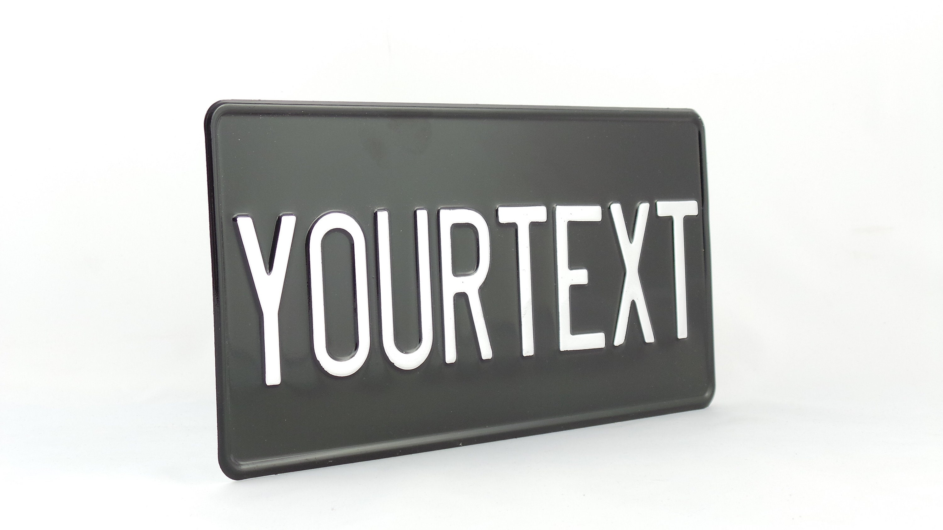 US USA License Plate Customizable Number Plate Embossed Custom | Etsy