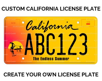 Custom California License Plate / Replica California License Plate Dmv ...