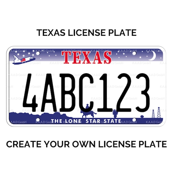 Texas Personalized License Plates Application
