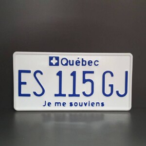 Quebec Je Me Souviens US USA License Plate Customizable Number Plate ...