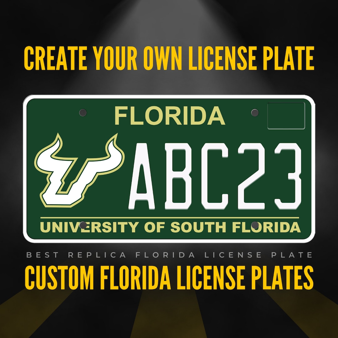 Custom Florida License Plate / Florida University of South Florida ...