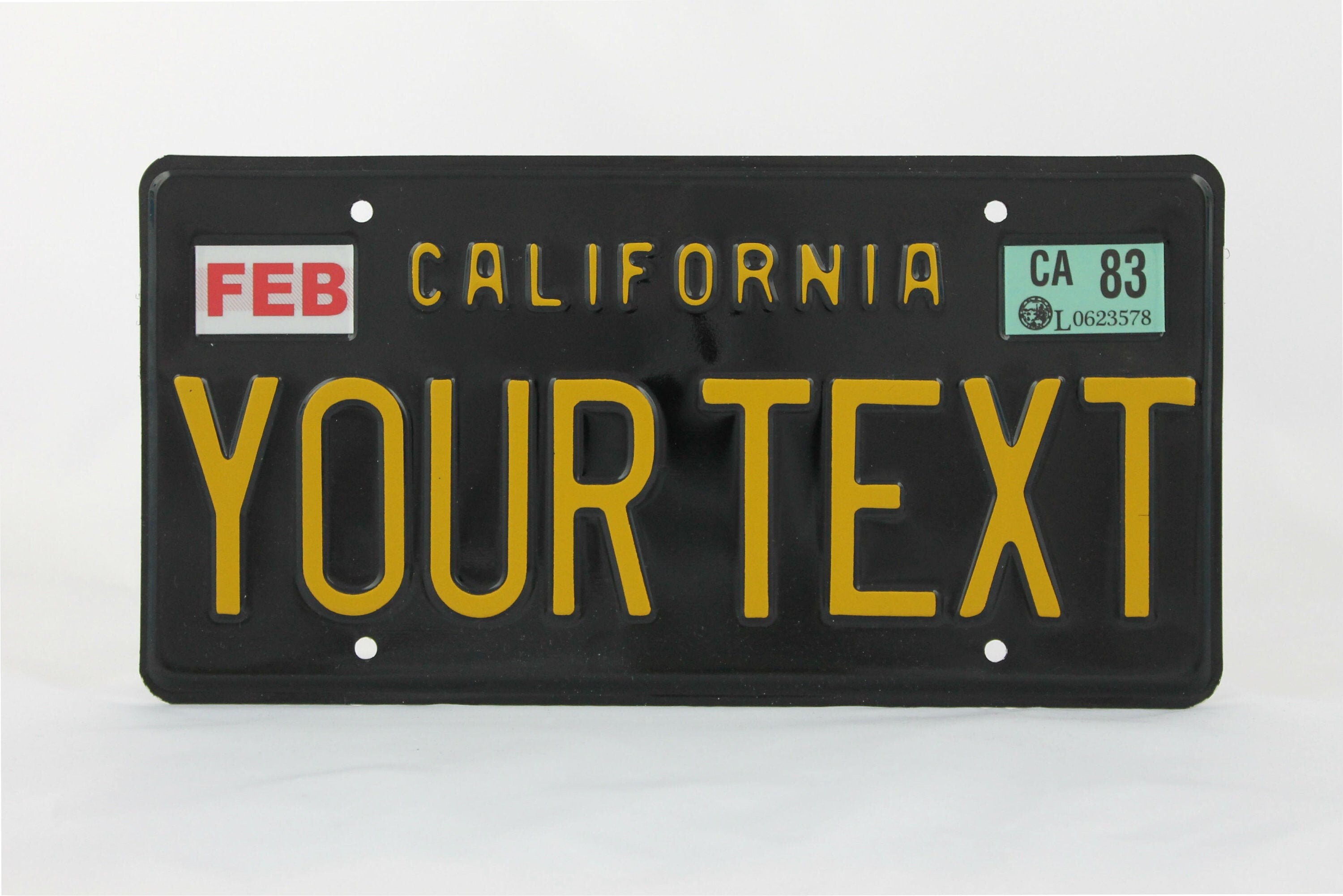 California Retro Vintage US USA License Plate Custom Embossed | Etsy