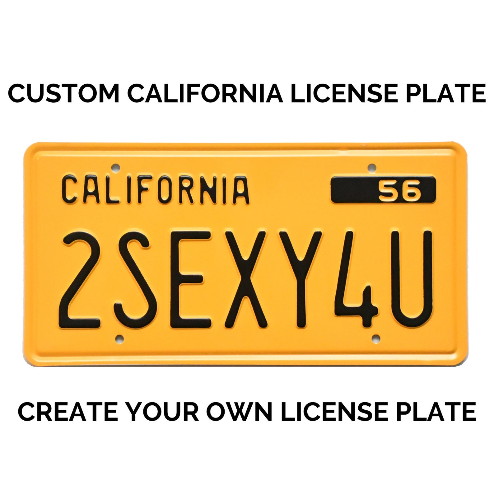 California 56 Retro Vintage US USA License Plate Customizable - Etsy