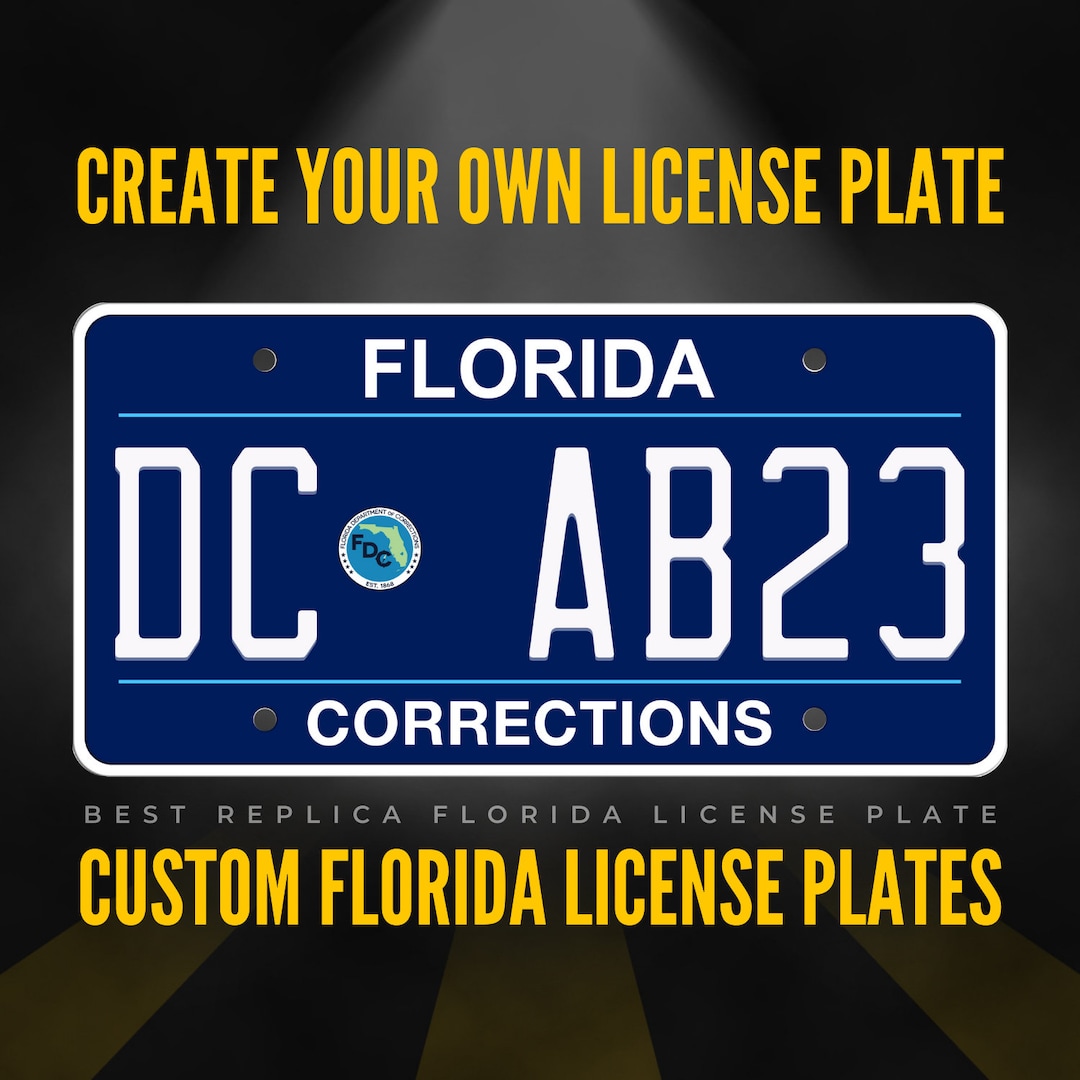 Custom Florida License Plate / Department of Corrections Florida ...