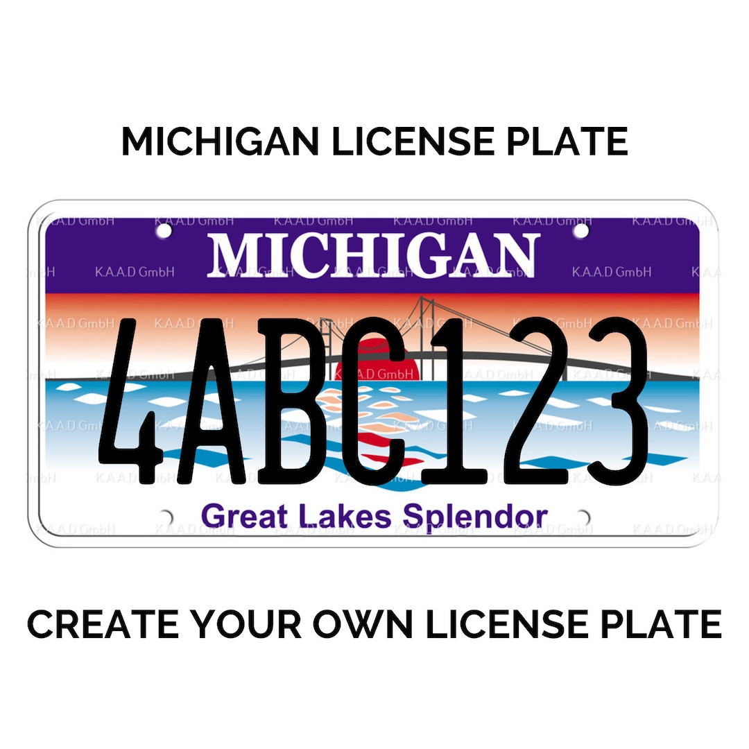 Custom Michigan License Plate / Replica Michigan License Plate ...
