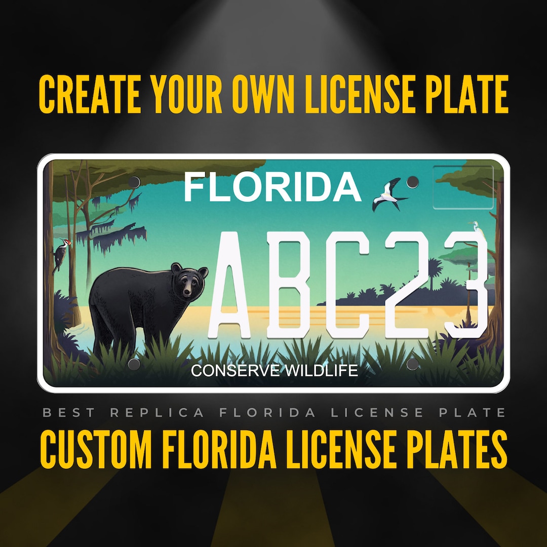 Custom Florida License Plate / Conserve Wildlife Florida License Plate ...