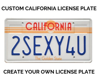 Custom California License Plate / Replica California License Plate 1987 ...
