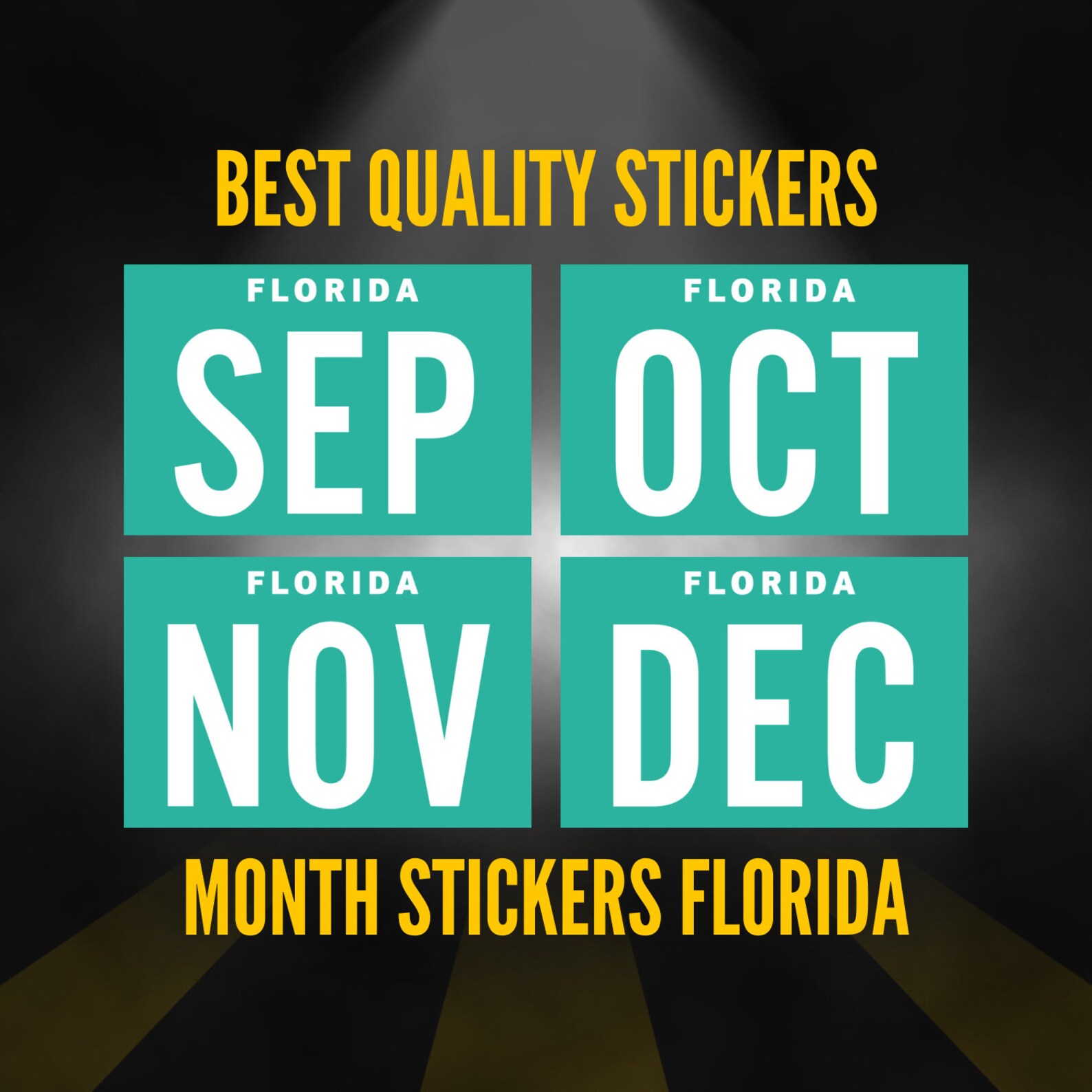Month Stickers Florida License Plate / Old YOM Stickers Florida ...