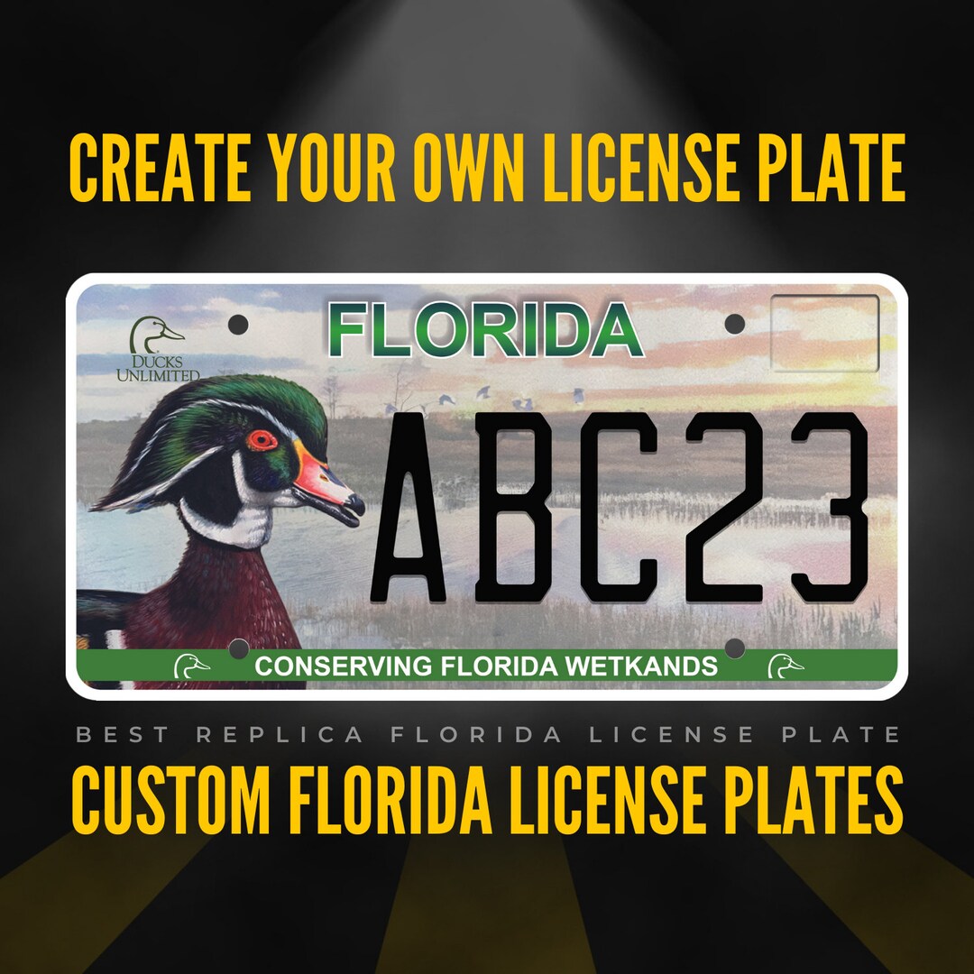 Custom Florida License Plate / Ducks Unlimited Florida License Plate ...