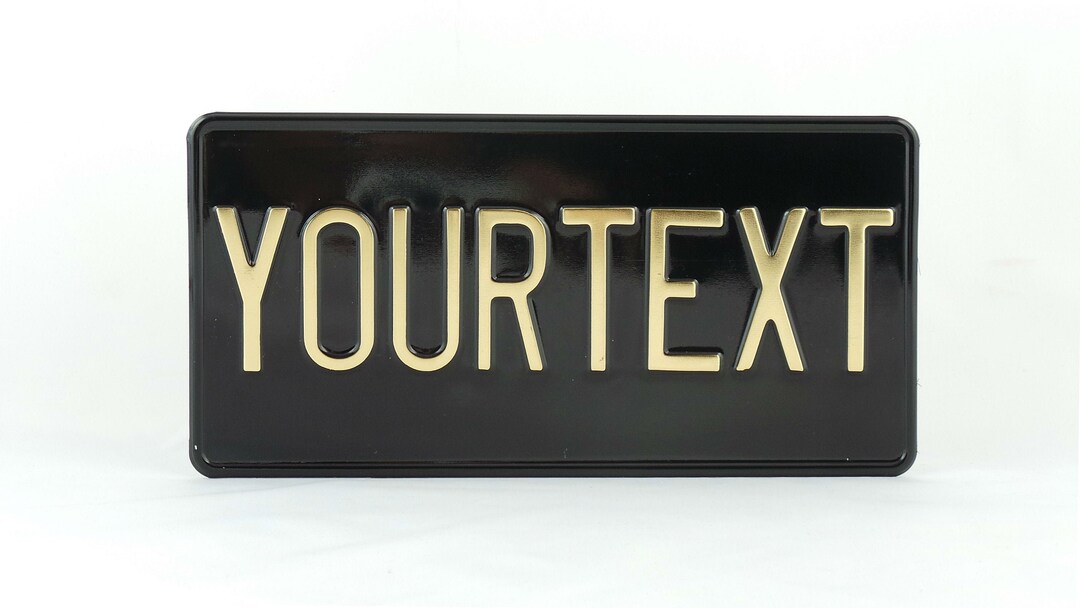 US USA License Plate Customizable Number Plate Embossed Custom ...