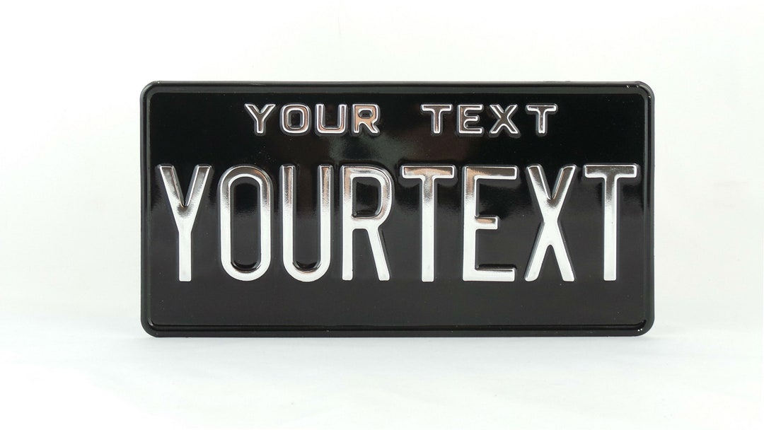 US USA License Plate Customizable Number Plate Embossed Custom ...