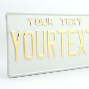 US USA License Plate Customizable Number Plate Embossed Custom ...