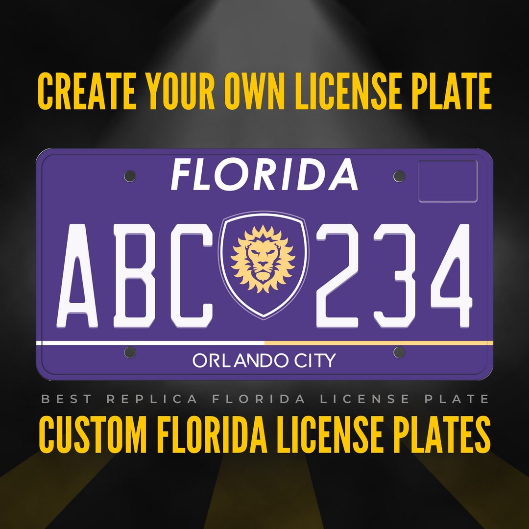 Custom Florida License Plate / Orlando City Soccer Florida License ...