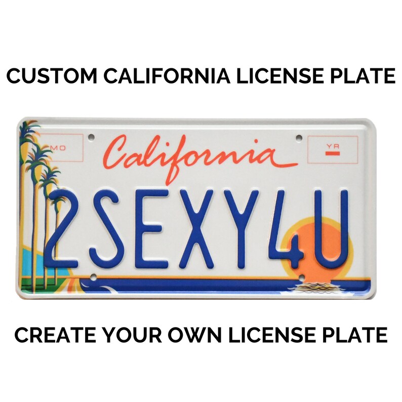 Custom California License Plate / Replica California License - Etsy