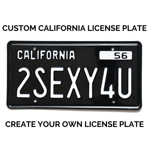 1956 Custom California License Plate / Replica 1956 California - Etsy