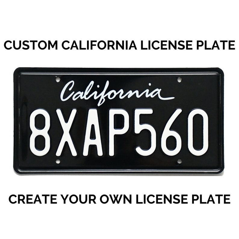Vintage Retro Custom California License Plate With YOUR TEXT / Replica ...