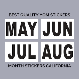 Month Stickers California License Plate / Old YOM Stickers California ...