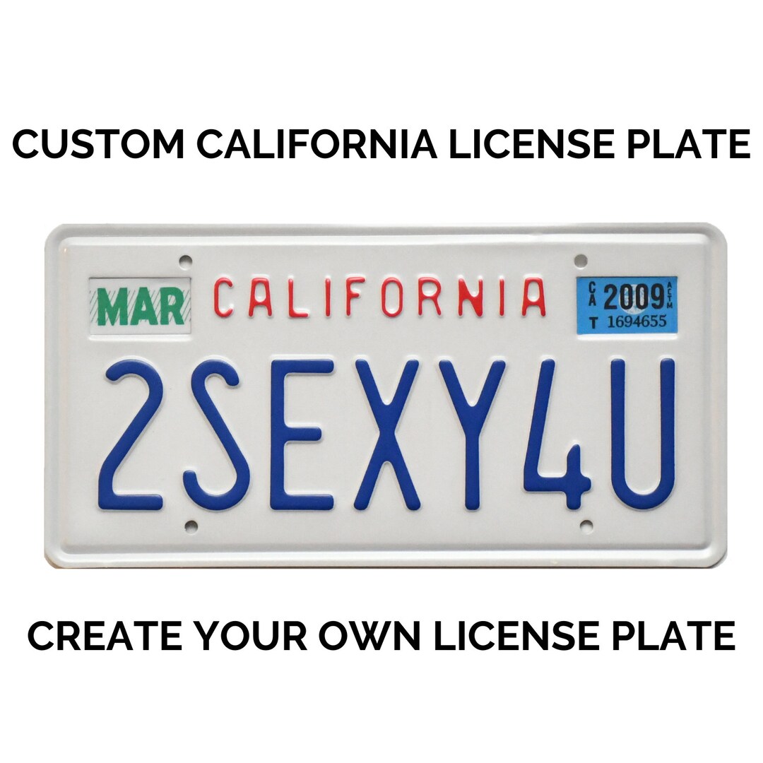 Vintage Retro Custom California License Plate With YOUR TEXT / Replica ...