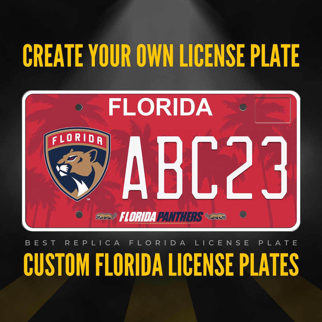 Custom Florida License Plate / Florida Panthers Hockey Club License ...