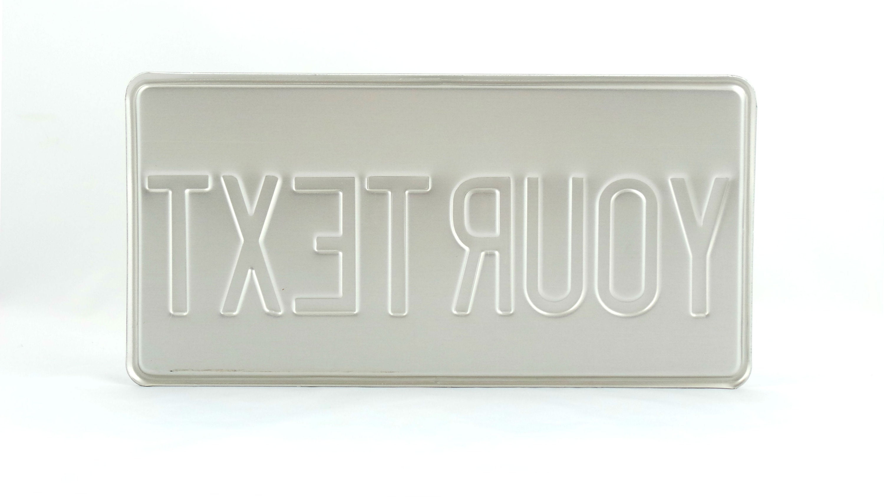 US USA License Plate Customizable Number Plate Embossed Custom | Etsy