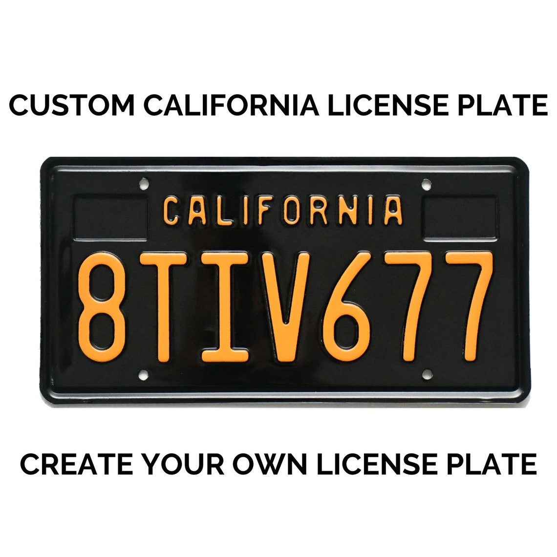 California Retro Vintage US USA License Plate Custom Number - Etsy