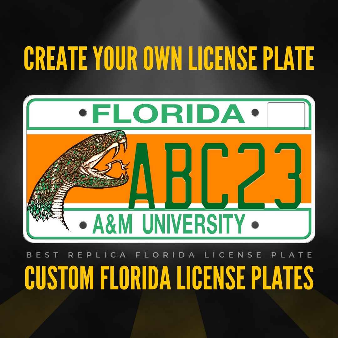 Custom Florida License Plate / Florida A&M University License Plate ...