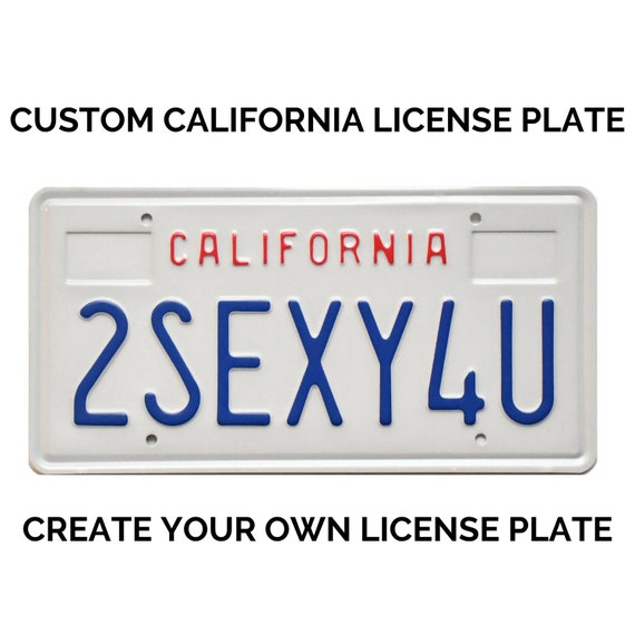 Custom California License Plate / Replica California License - Etsy