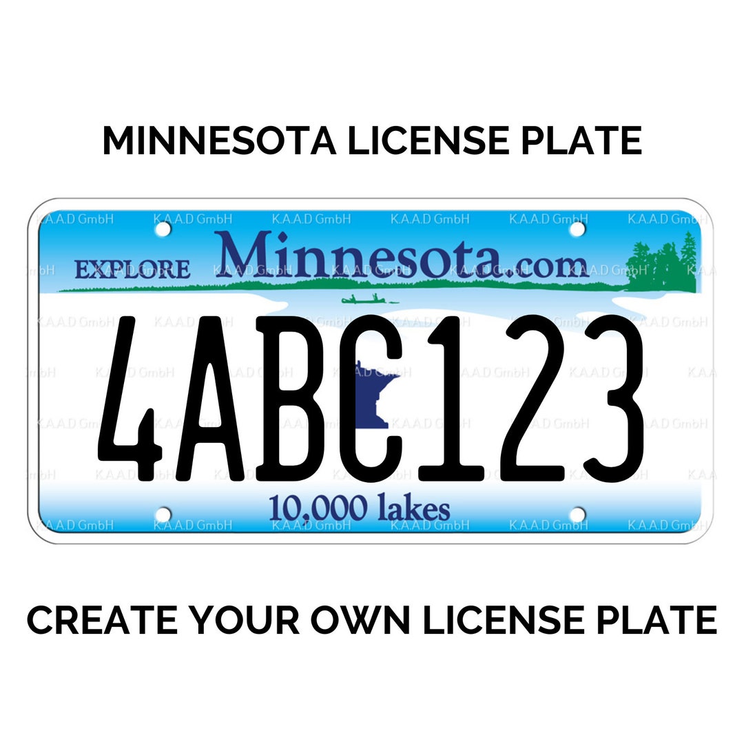 Custom Minnesota License Plate / Replica Minnesota License Plate ...