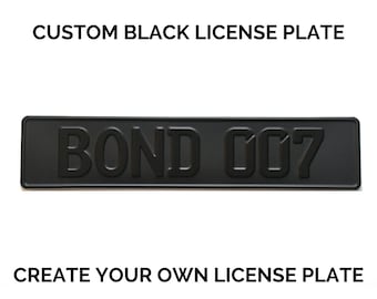 Black Euro Plate - Etsy UK