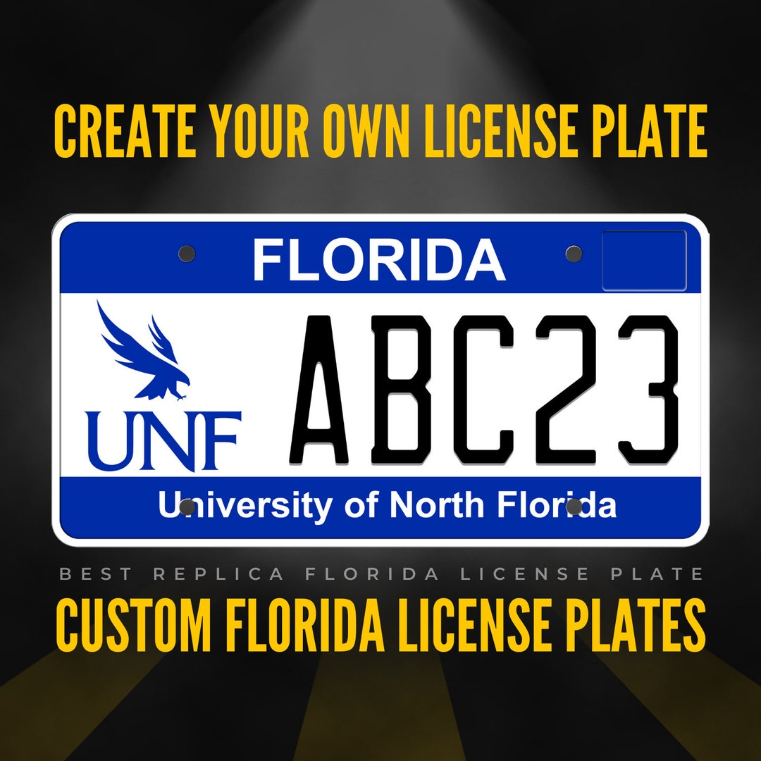 Custom Florida License Plate / Florida University of North Florida ...