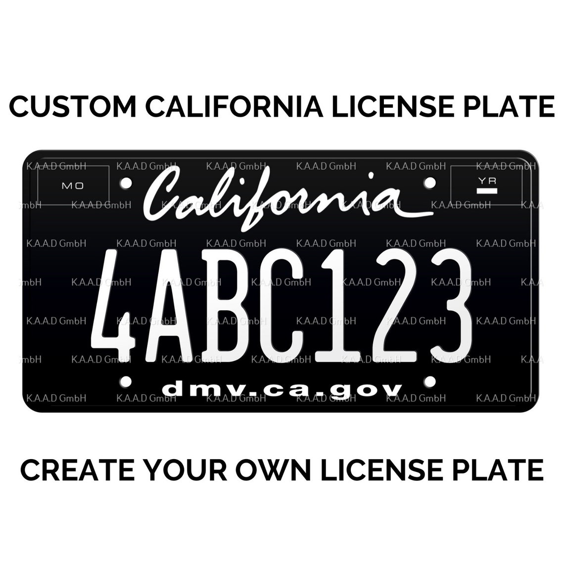 Custom California License Plate / Replica California License - Etsy