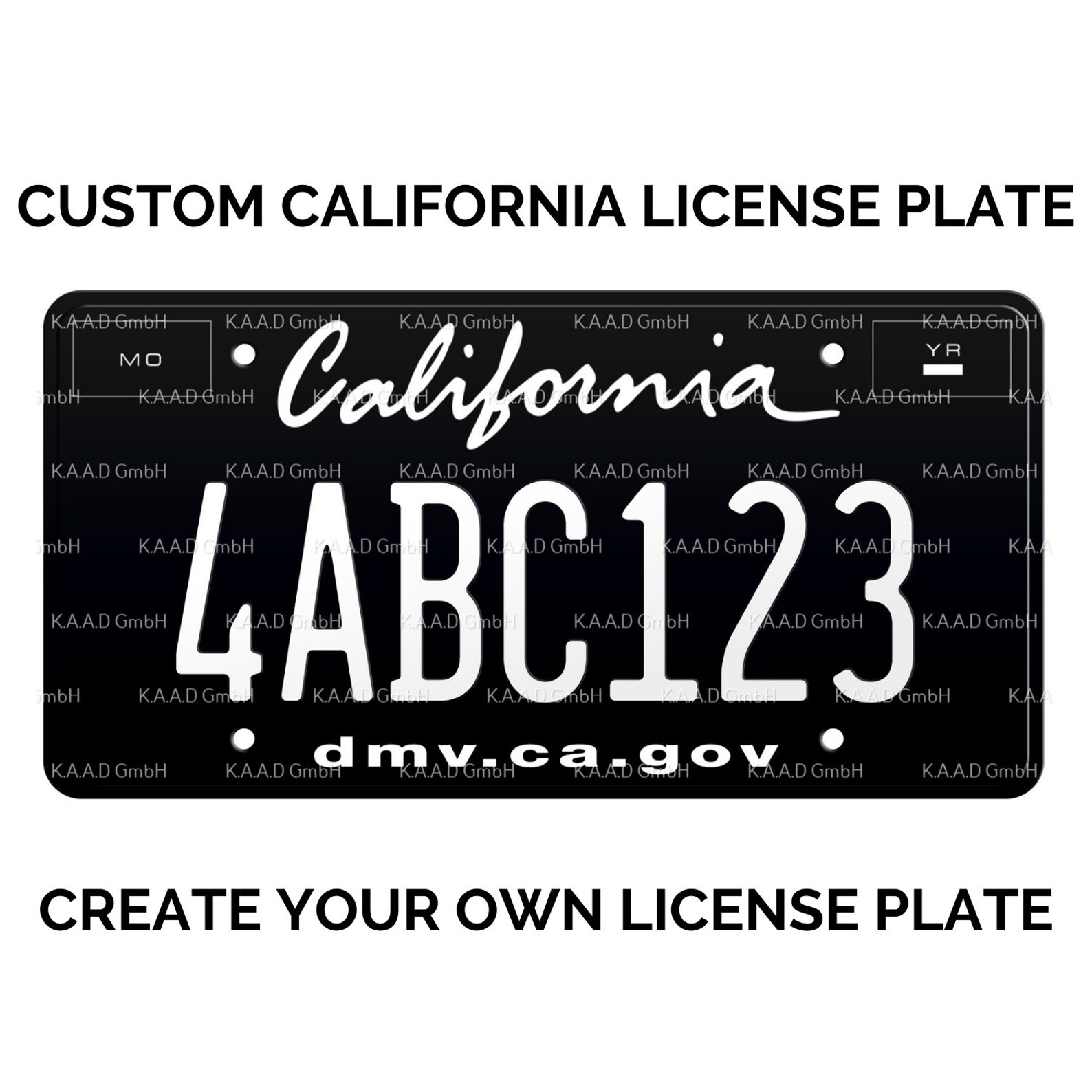 Custom California License Plate / Replica California License - Etsy