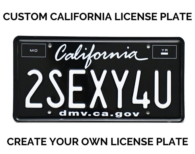 License Plate California Vintage 1985 Pair Blue, Vintage California ...