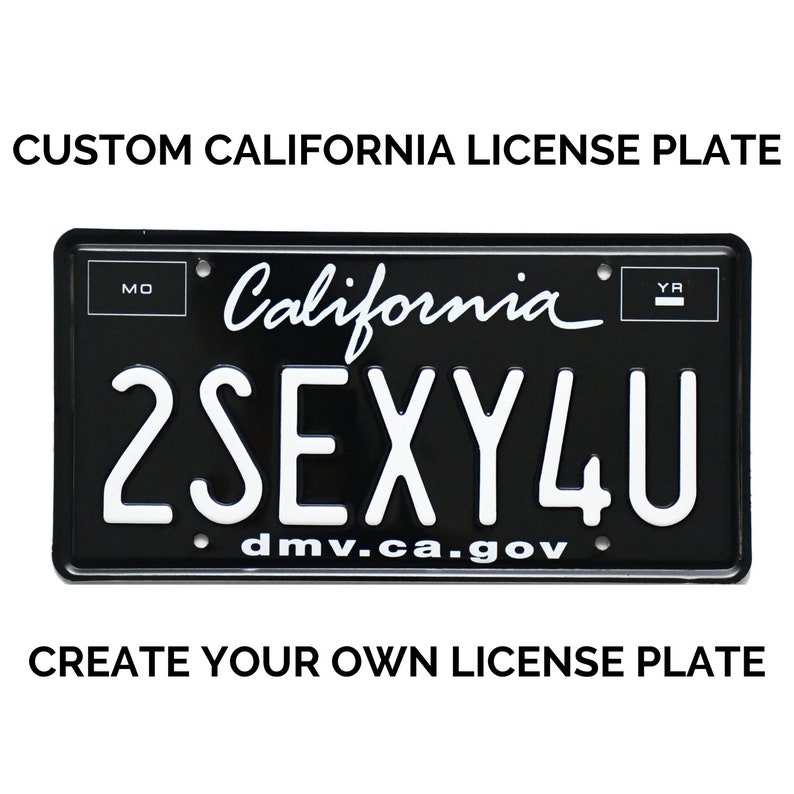 Custom California License Plate / Replica California License - Etsy