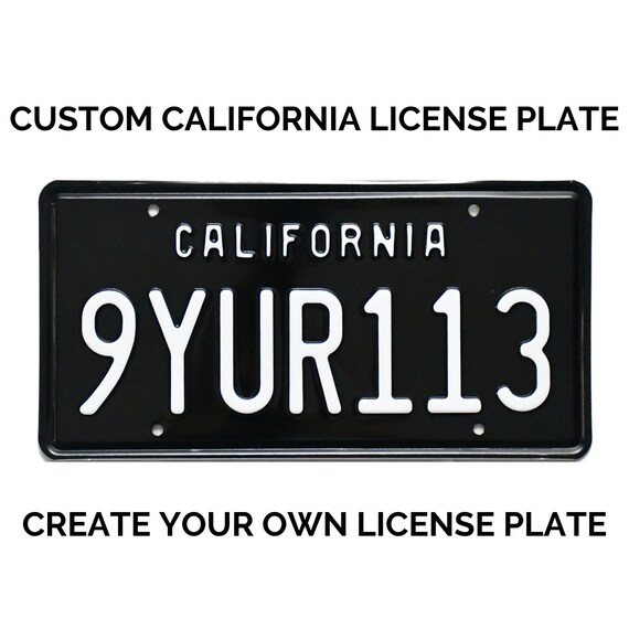 1963-1968 Vintage Retro Custom California License Plate With - Etsy