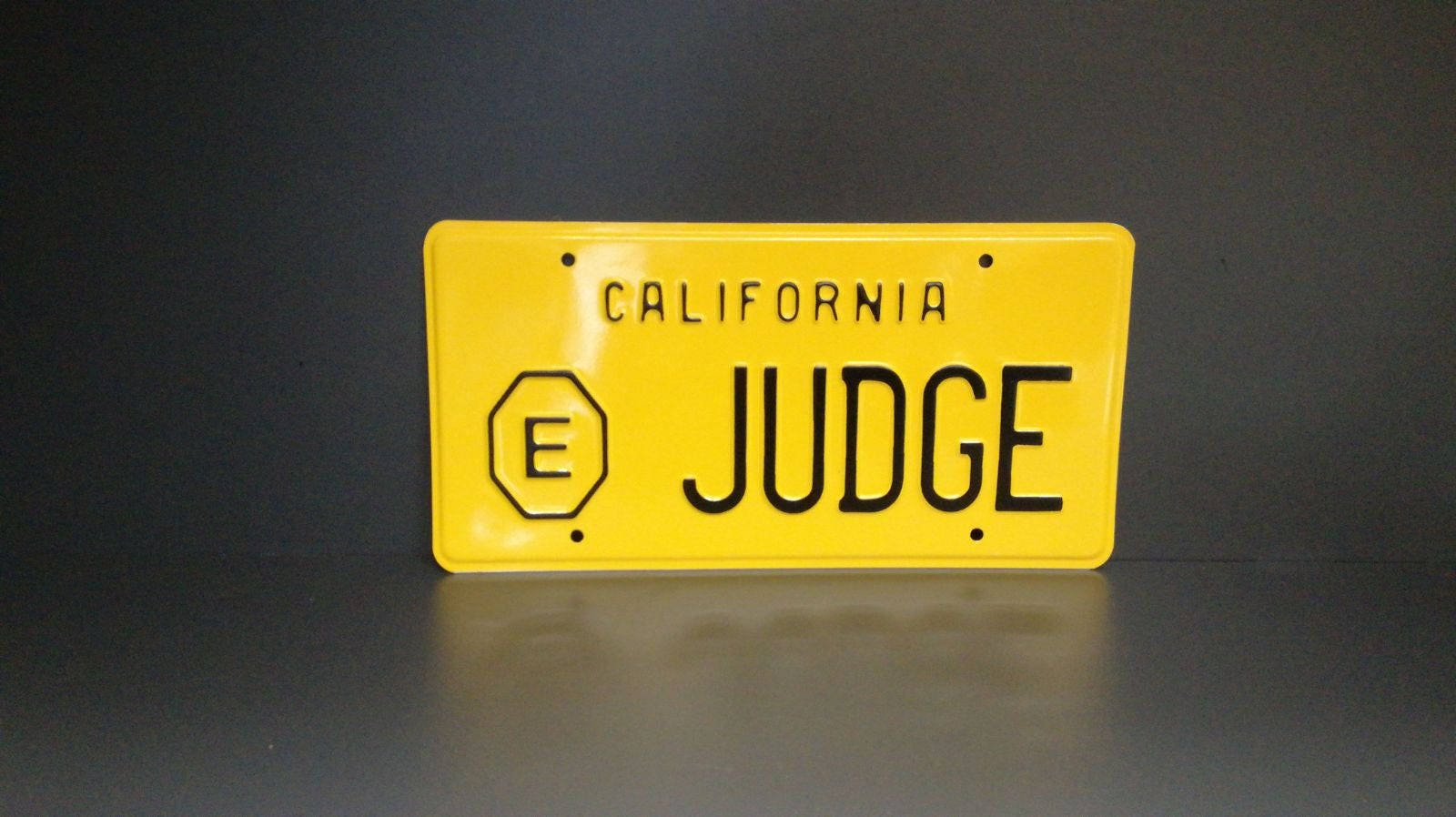 California E Octagon Retro Vintage Exempt US USA License Plate | Etsy