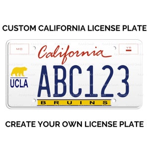 Custom California License Plate / Replica California License Plate ...