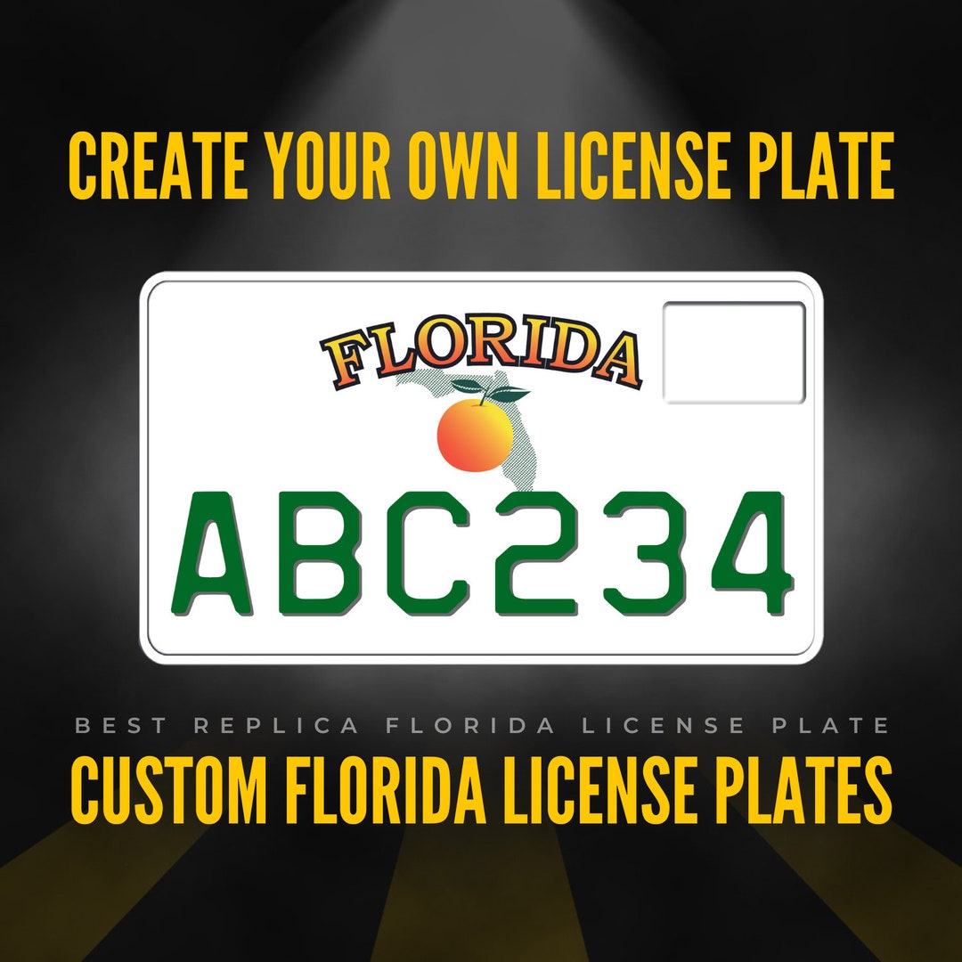 Custom Florida Motorcycle License Plate / 2002-2006 Florida Motorcycle ...