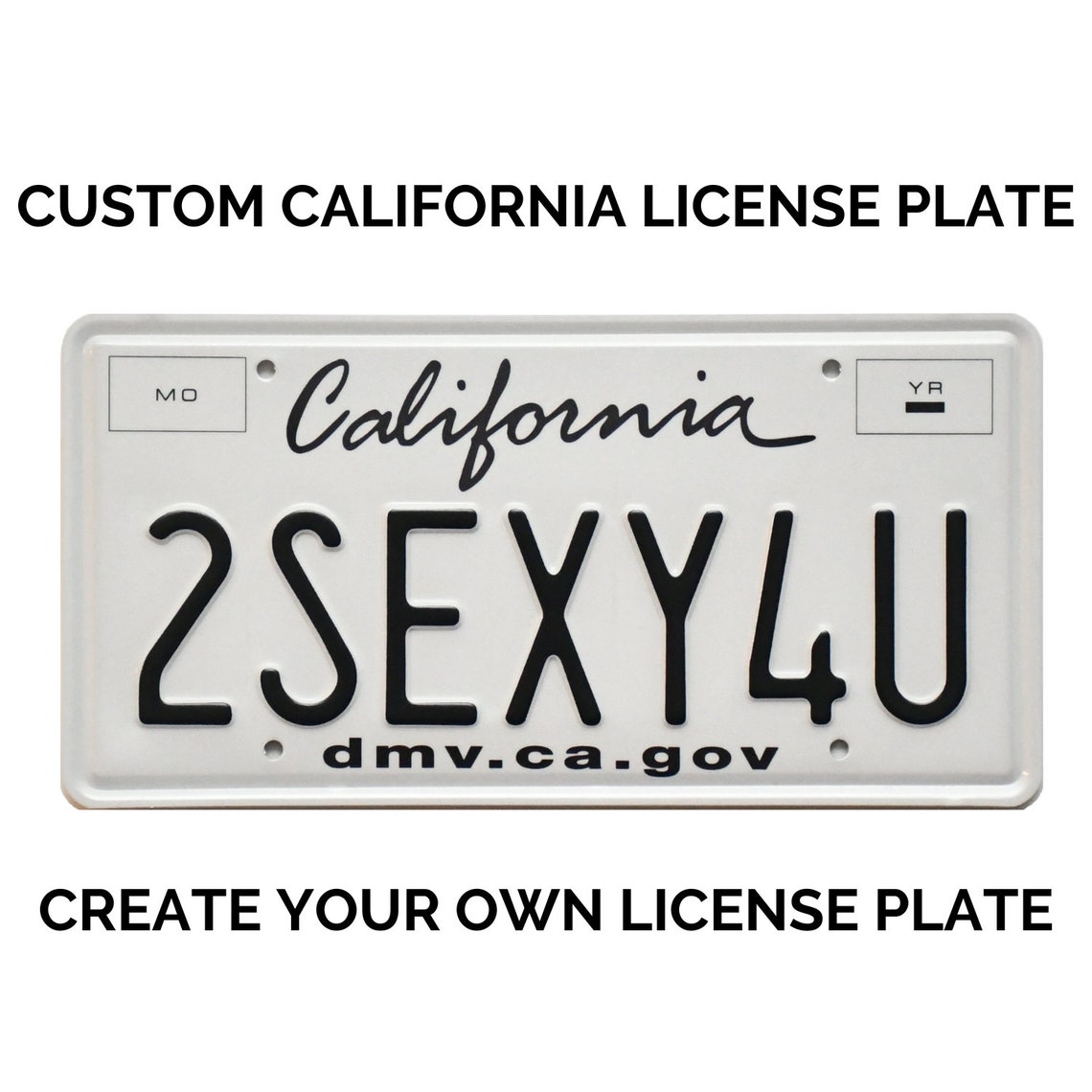 Custom California License Plate / Replica California License - Etsy