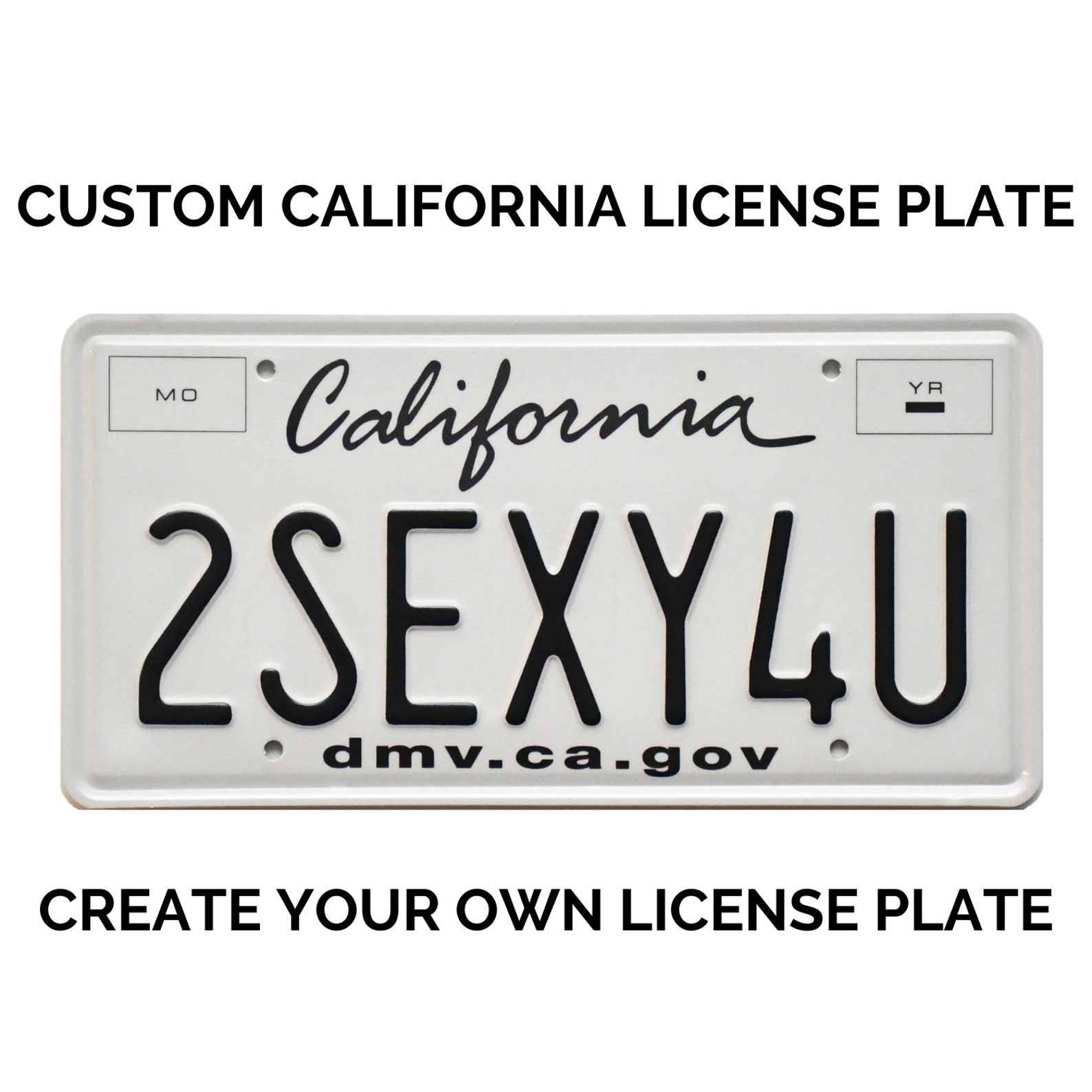 Custom California License Plate / Replica California License - Etsy