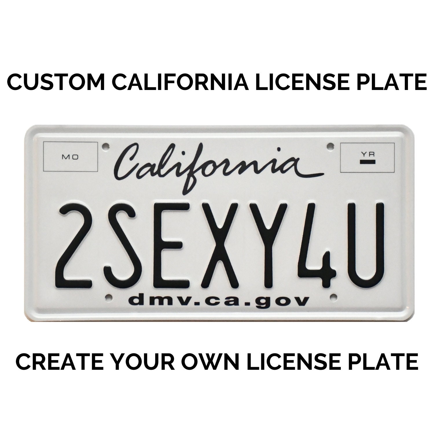 New Black California License Plates