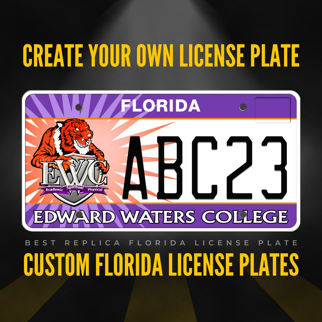 Custom Florida License Plate / Edward Waters College Florida License ...