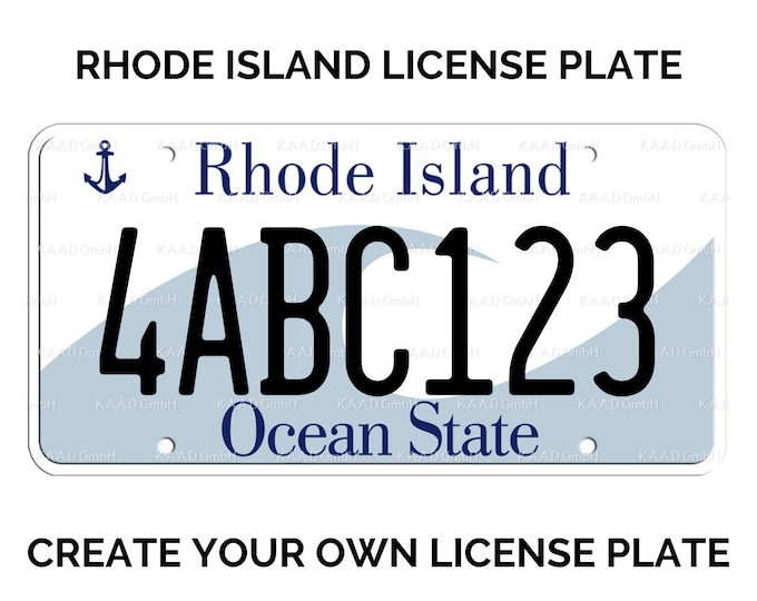 Rhode Island State Flag License Plate RI Official Flag Symbol Auto Tag ...