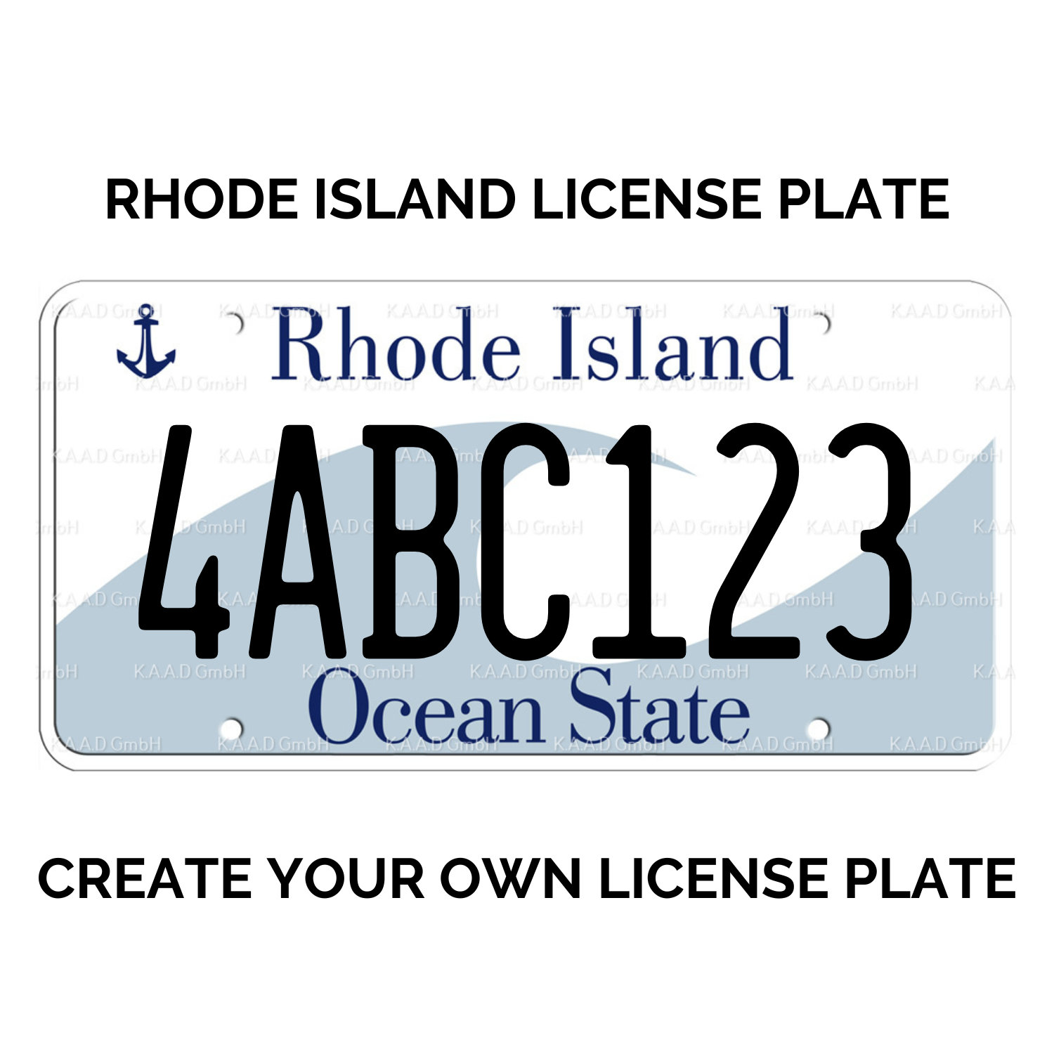 Custom Rhode Island License Plate / Replica Rhode Island License Plate ...