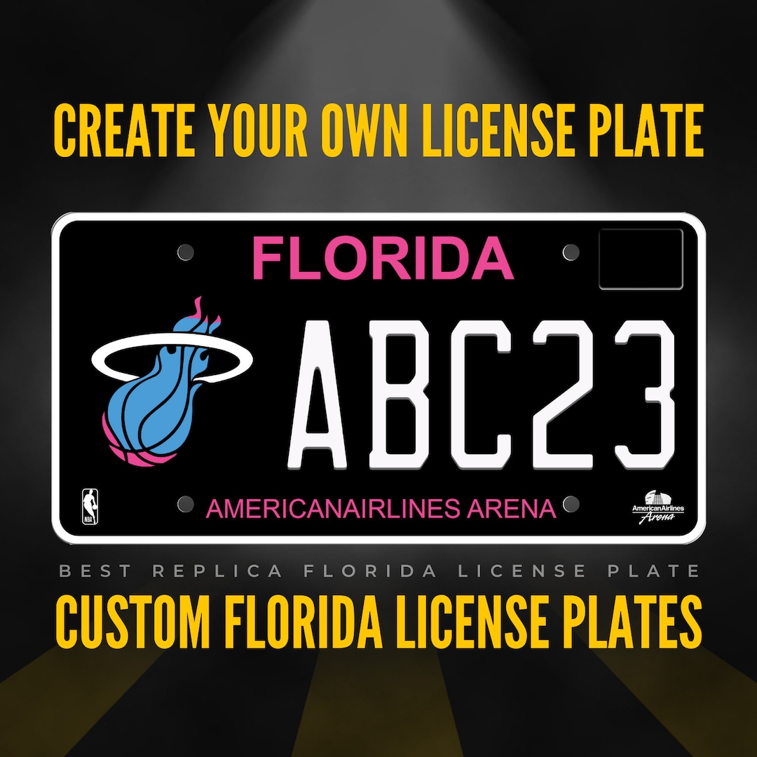 Custom Florida License Plate / Florida Miami Heat NBA License Plate ...