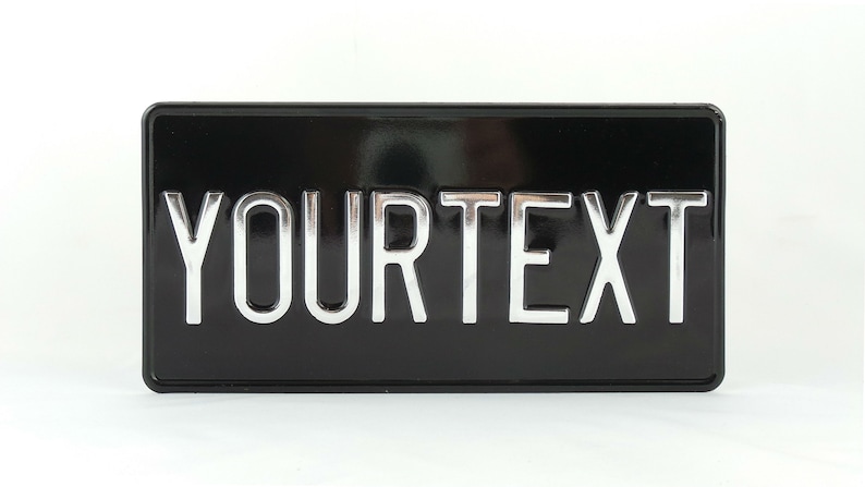 US USA License Plate Customizable Number Plate Embossed Custom ...